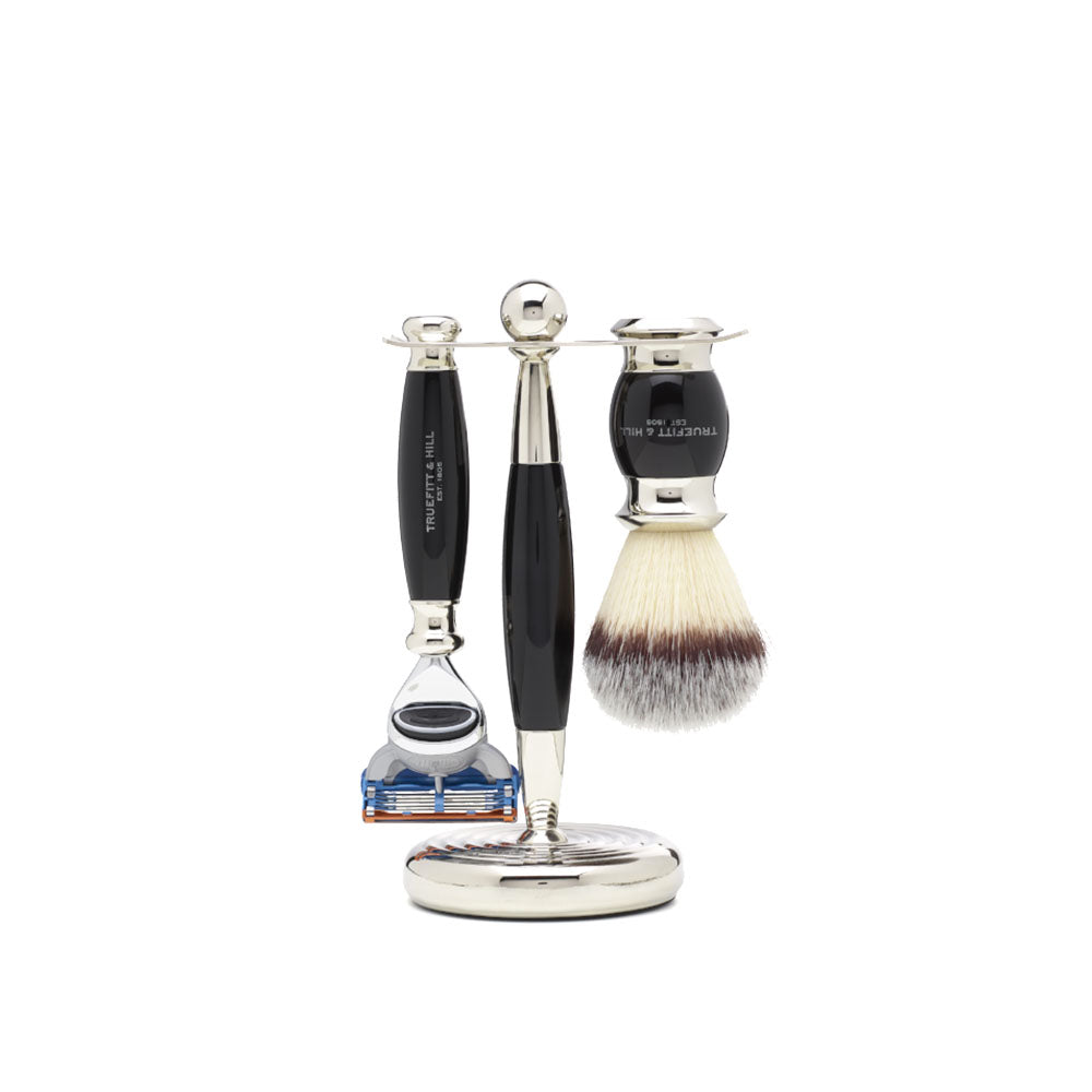 Traditional Shaving Razor & Brush Set | Edwardian Collection & Truefitt ...